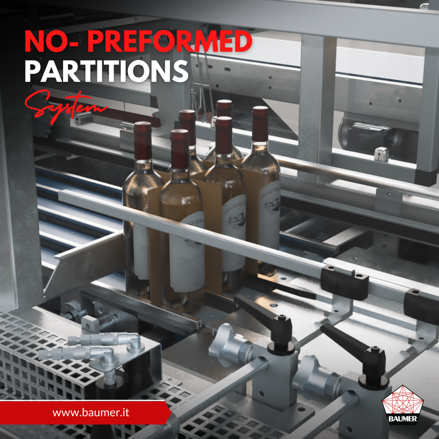 Case Packer with Non-assembled partition system® - Baumer